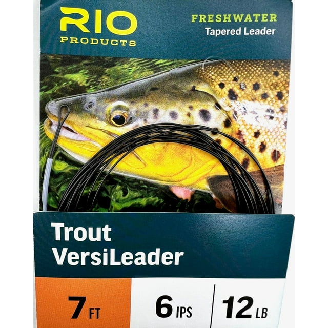RIO Freshwater Versileader 12lb Trout Leader Fishing LIne, 7ft ...