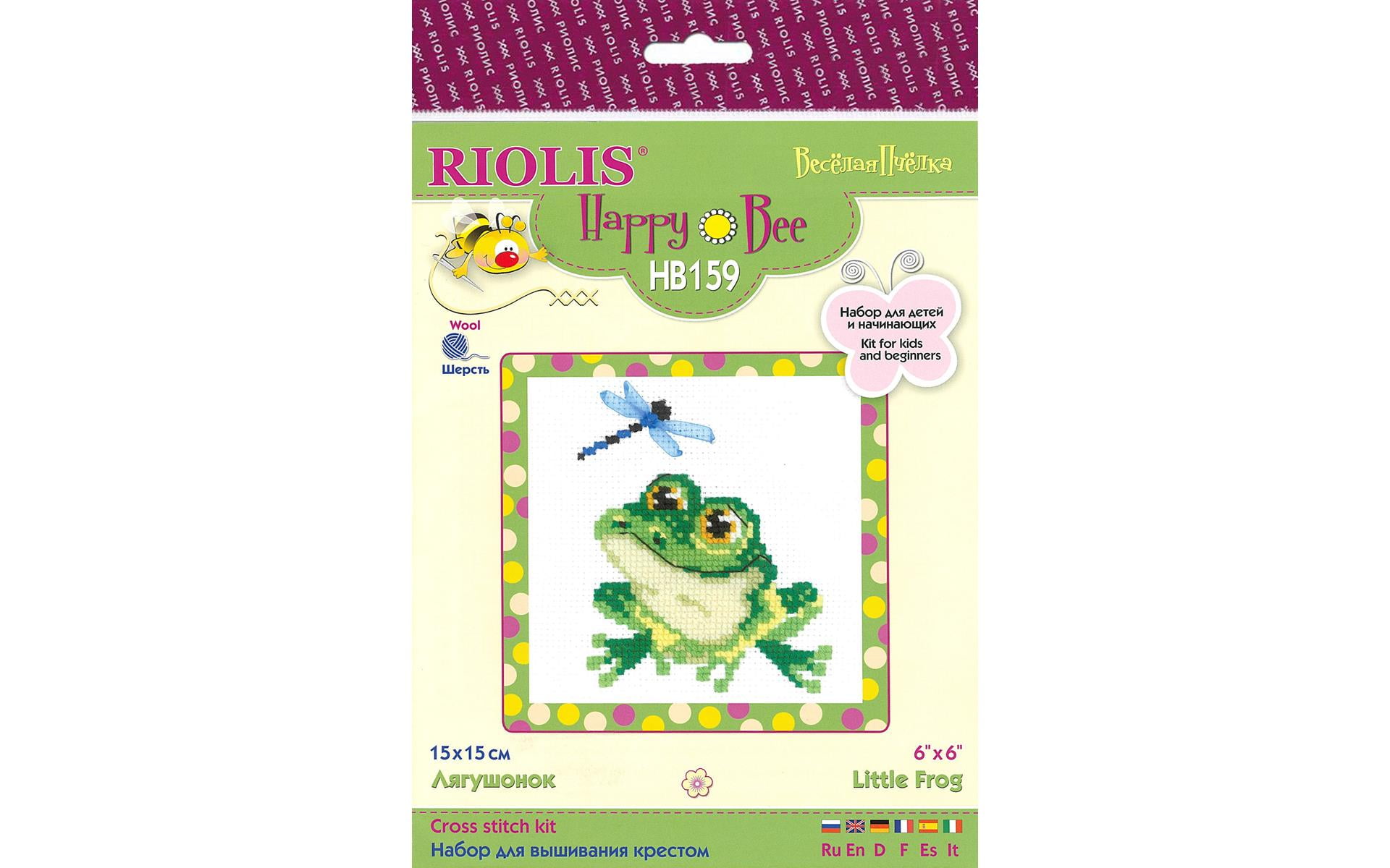 RIOLIS Counted Cross Stitch Kit 6"X6"-Little Frog (10 Count) - Walmart.com