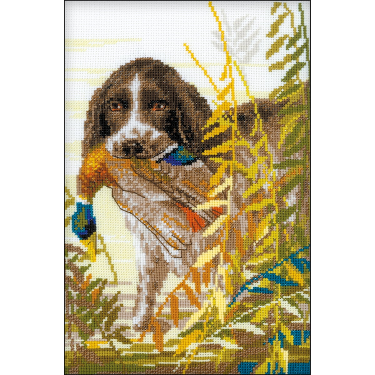 RIOLIS Counted Cross Stitch Kit 7"X10.75"-Hunting Spaniel (14 Count) - Walmart.com