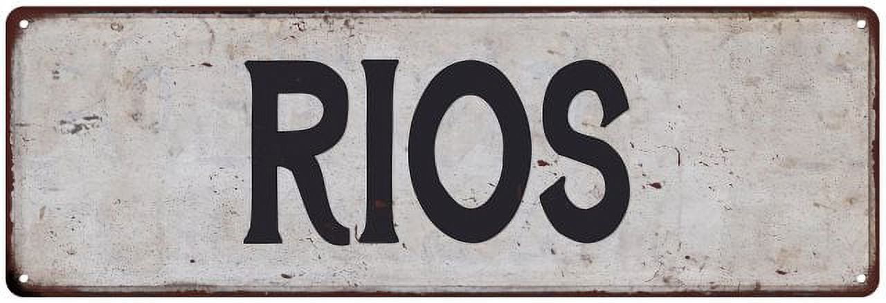 RIOS Vintage Look Rustic Chic Metal Sign 8x24 108240036054 - Walmart.com
