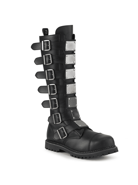 REAPER-30 Demonia Men's Goth Leather Knee Boot, Zombie-Halloween ...