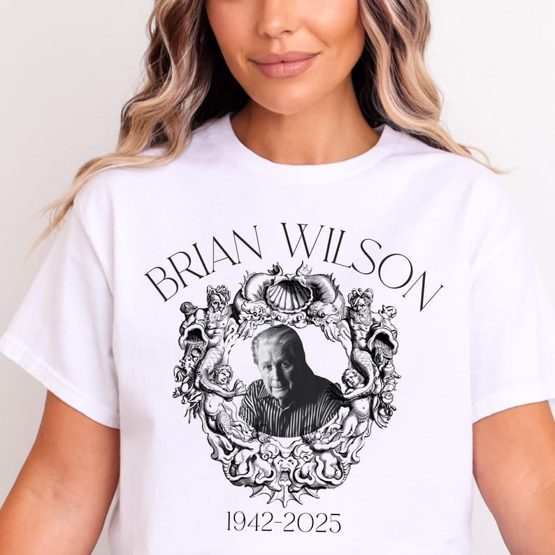 RIP Brian Wilson, Brian Wilson 1942-2025, R.I.P, Rememberance Shirt ...