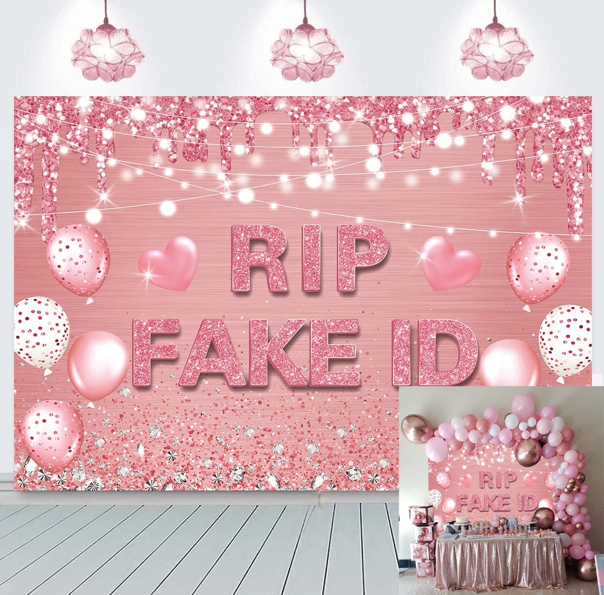 RIP Fake ID Birthday CM31 Party Banner Backdrop 7x5FT 21st Birthday ...
