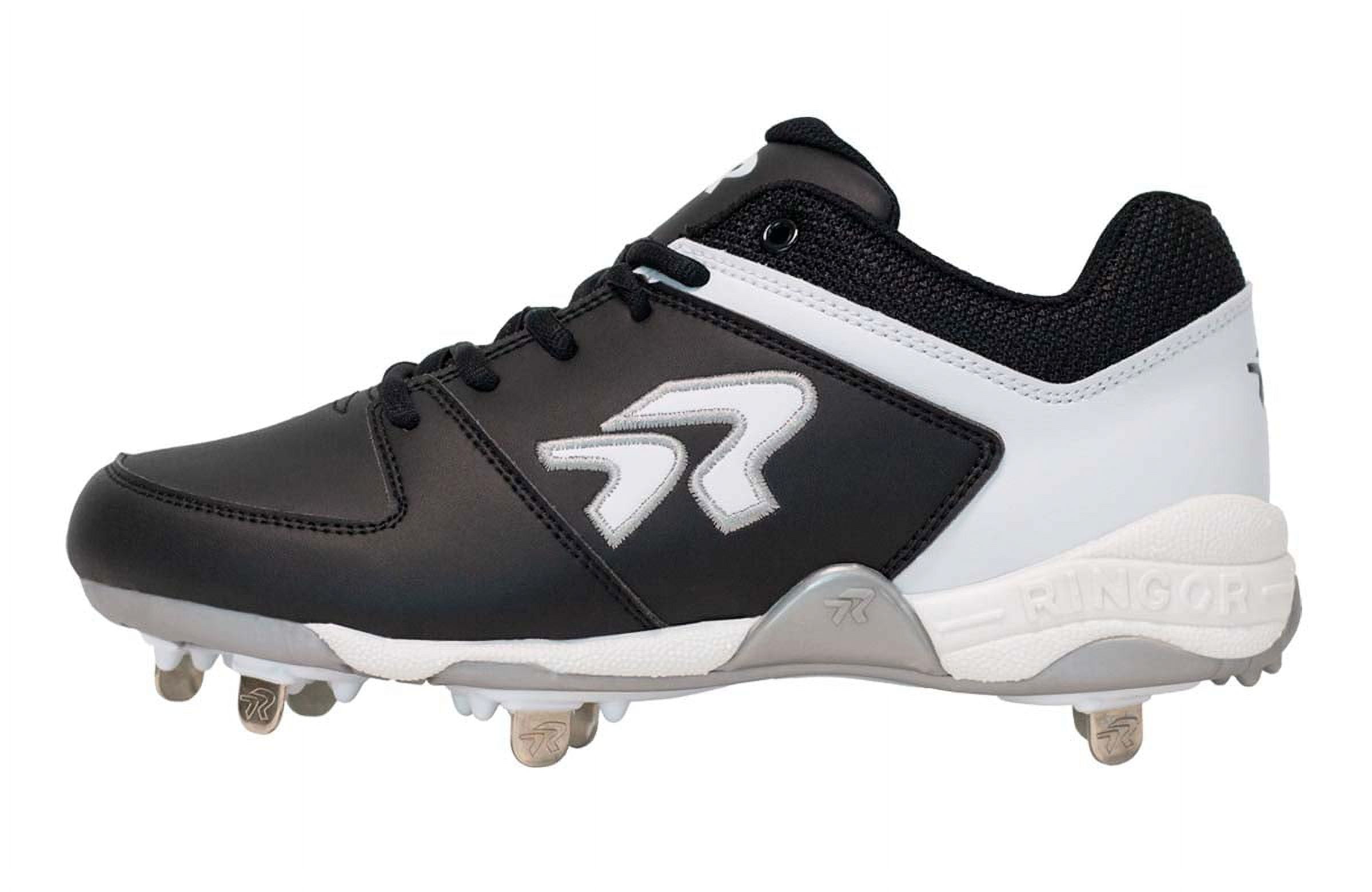 Ringor Flite Women's Softball Spikes Black | White Size 10.5 - Walmart.com