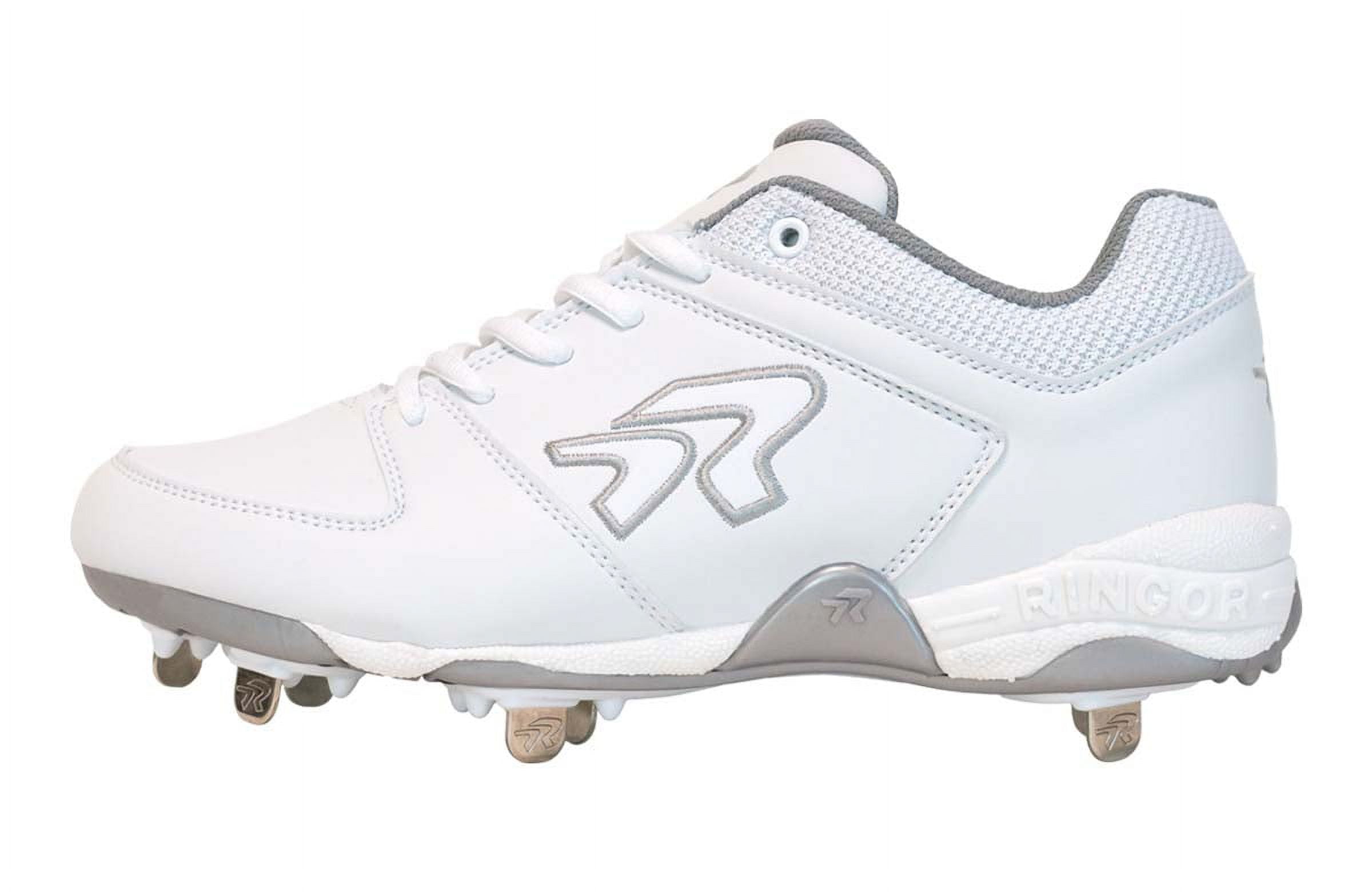 RIP-IT Ringor Flite Women's Metal Softball Cleats - White - Walmart.com