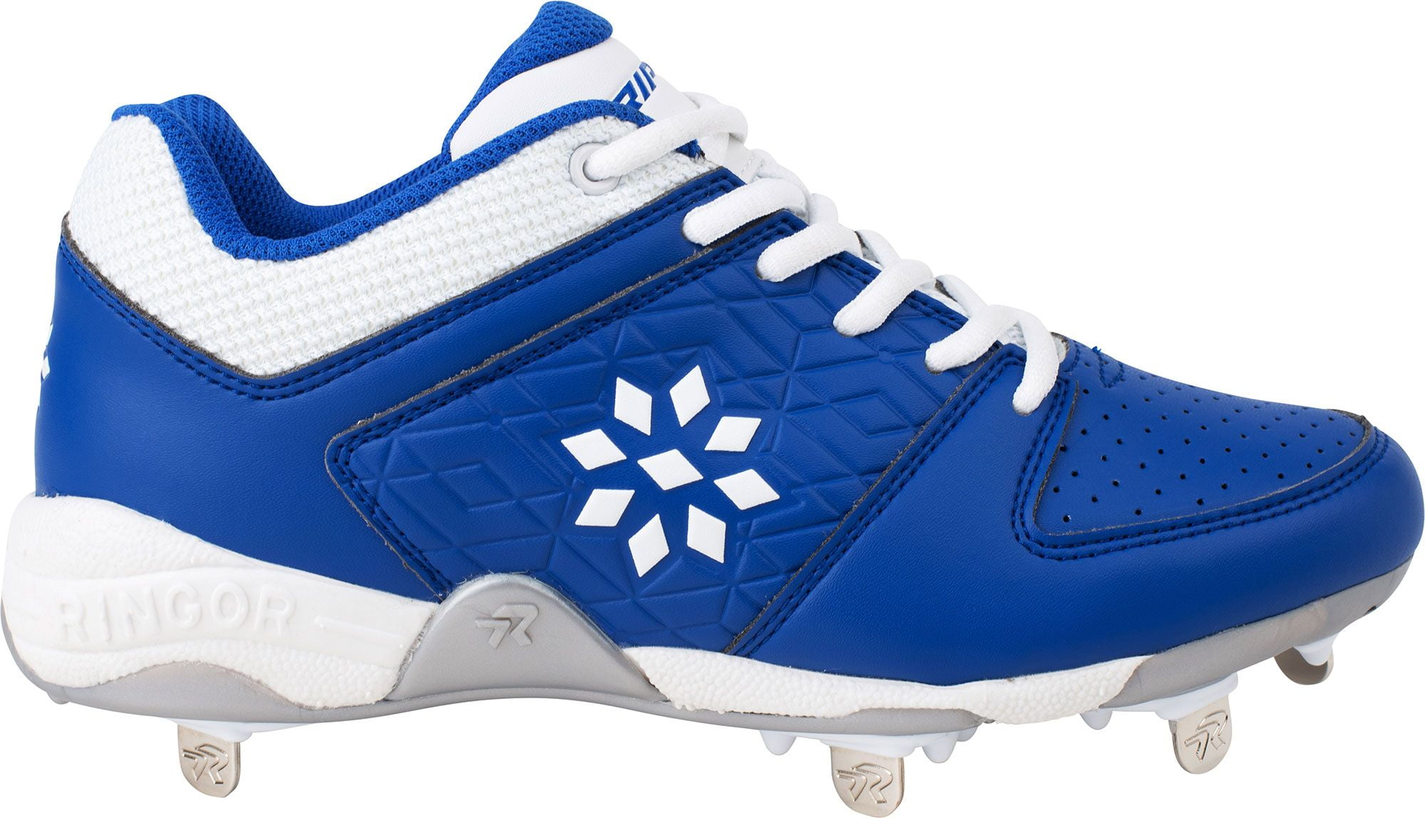 RIP-IT Women's Diamond Metal Fastpitch Softball Cleats (Royal/White, 8. ...