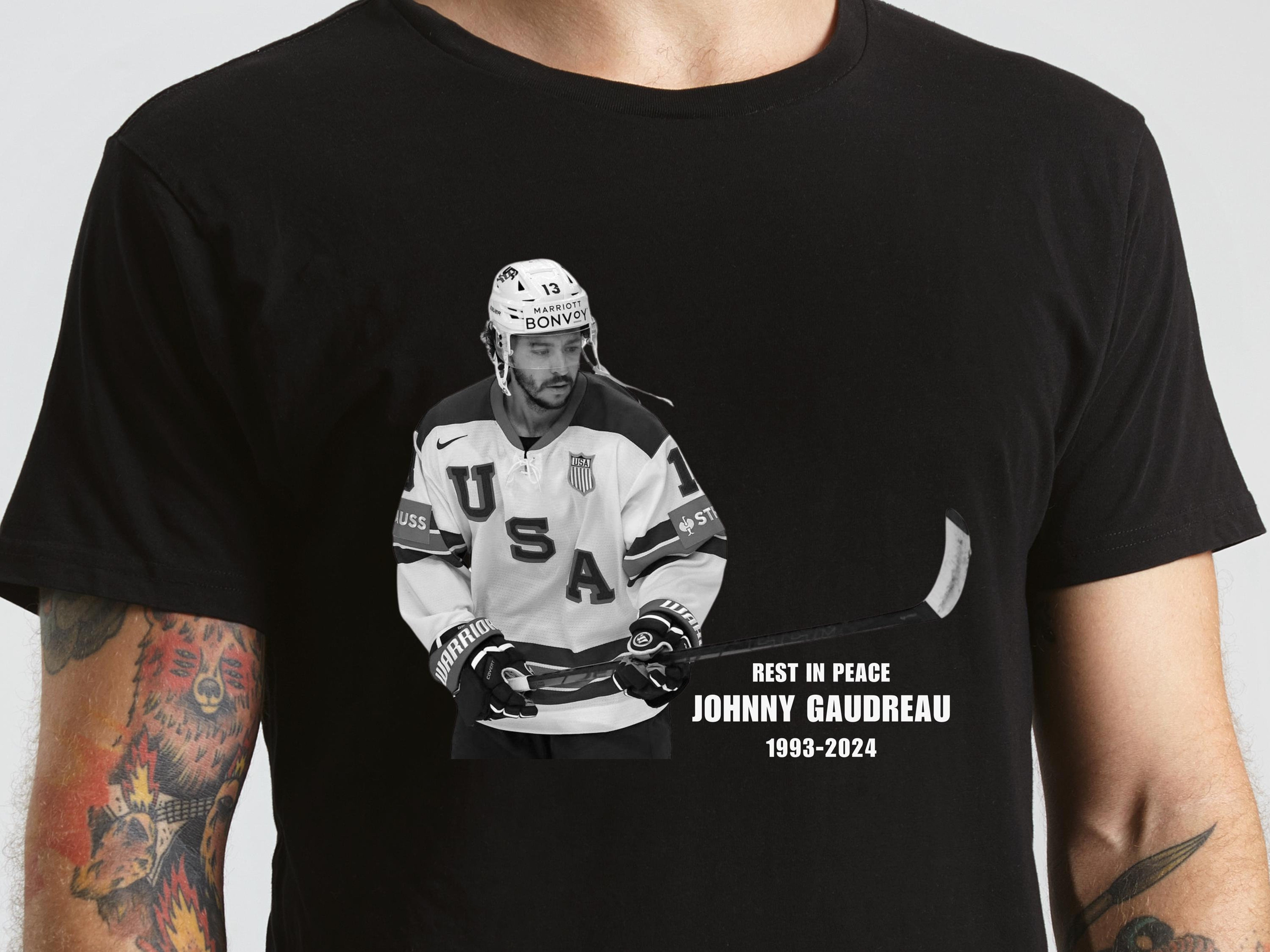 RIP Johnny Gaudreau t-shirt| Rest in peace Johnny gaudreau tribute tee | Hockey Player - Walmart.com