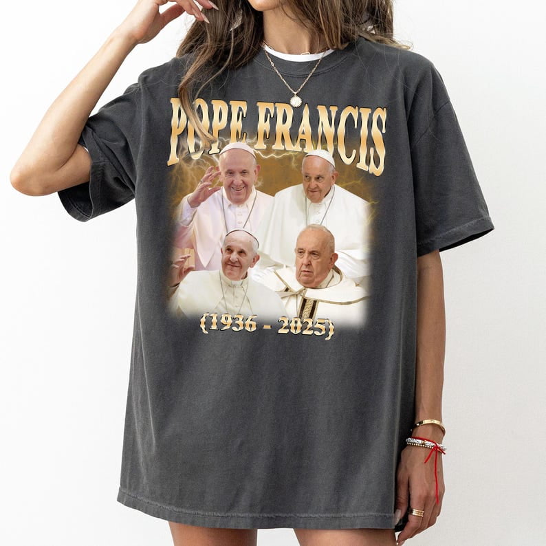 RIP Pope Francis Shirt, Pray For Pope Francis, Memorial Tribute Tee ...