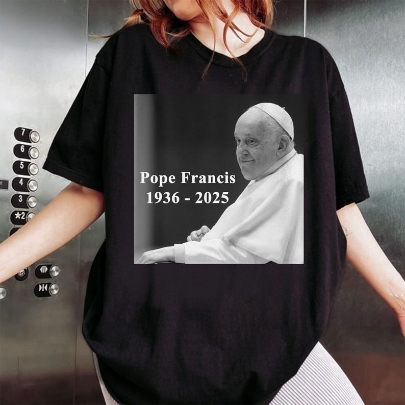RIP Pope Francis Shirt, Pray For Pope Francis, Memorial Tribute Tee ...