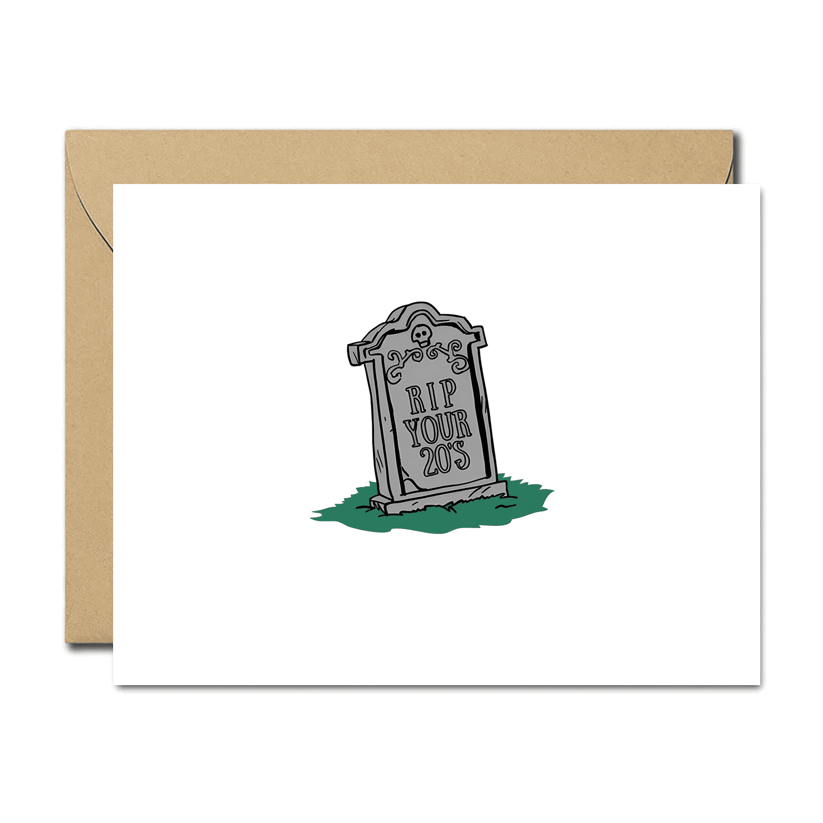 RIP Your 20s Birthday Card – Humorous Tombstone Design – Blank Inside ...