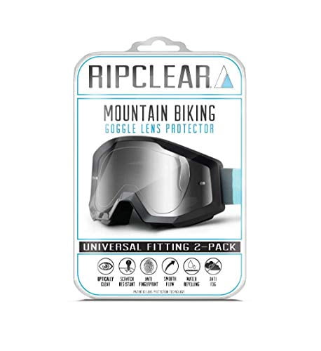 RIPCLEAR Mountain Bike Goggle Lens Protector (Tear Off Alternative ...