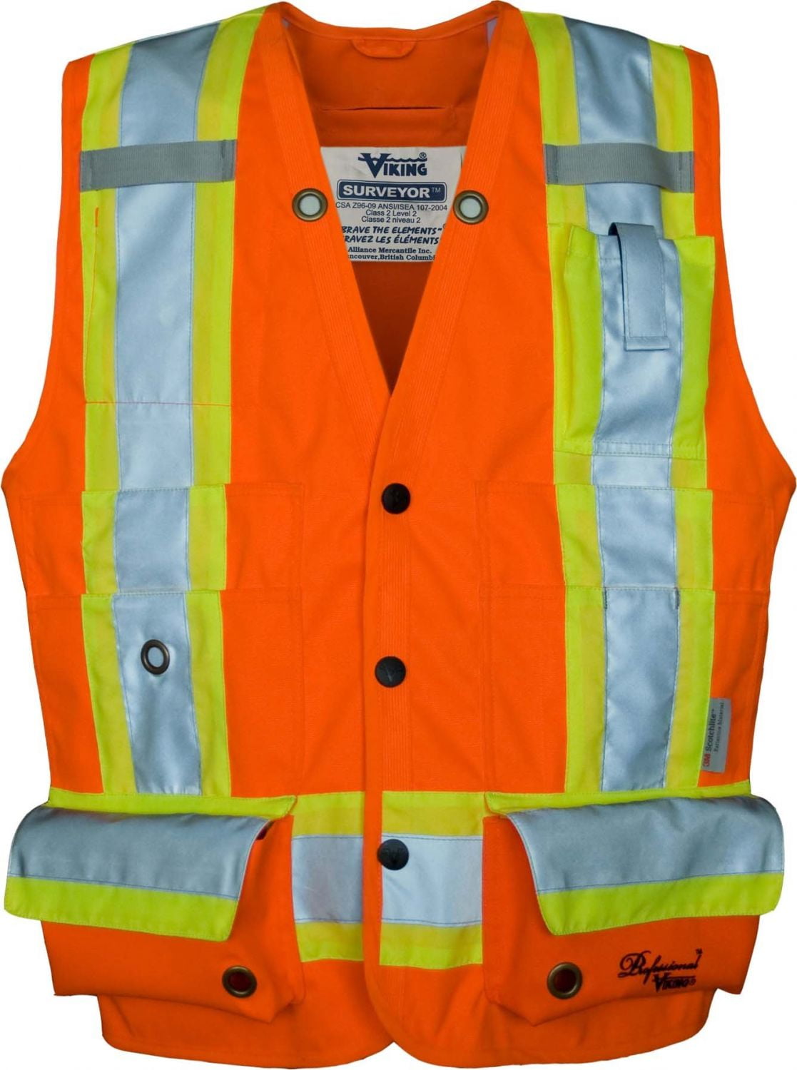 Professional 300D Trilobal Rip Stop Surveyor Safety Vest Size: X-Large ...