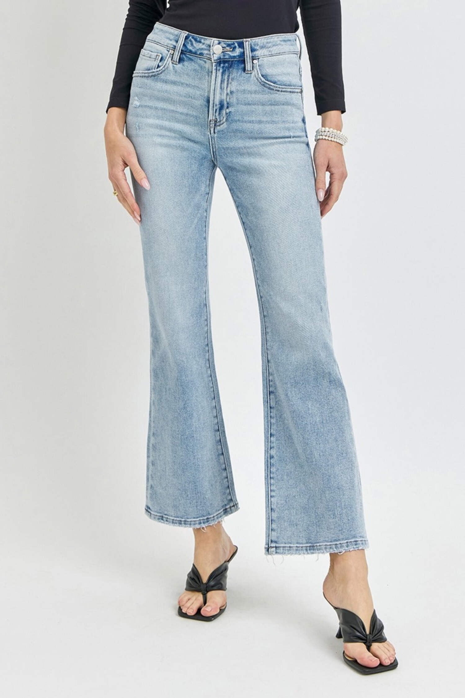 RISEN Full Size High Rise Ankle Flare Jeans - Walmart.com