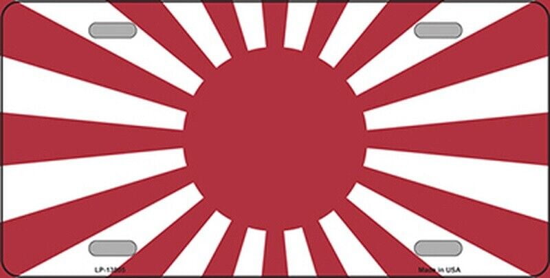 RISING SUN JAPAN METAL NOVELTY LICENSE PLATE TAG - Aluminum ( 12 inch x ...