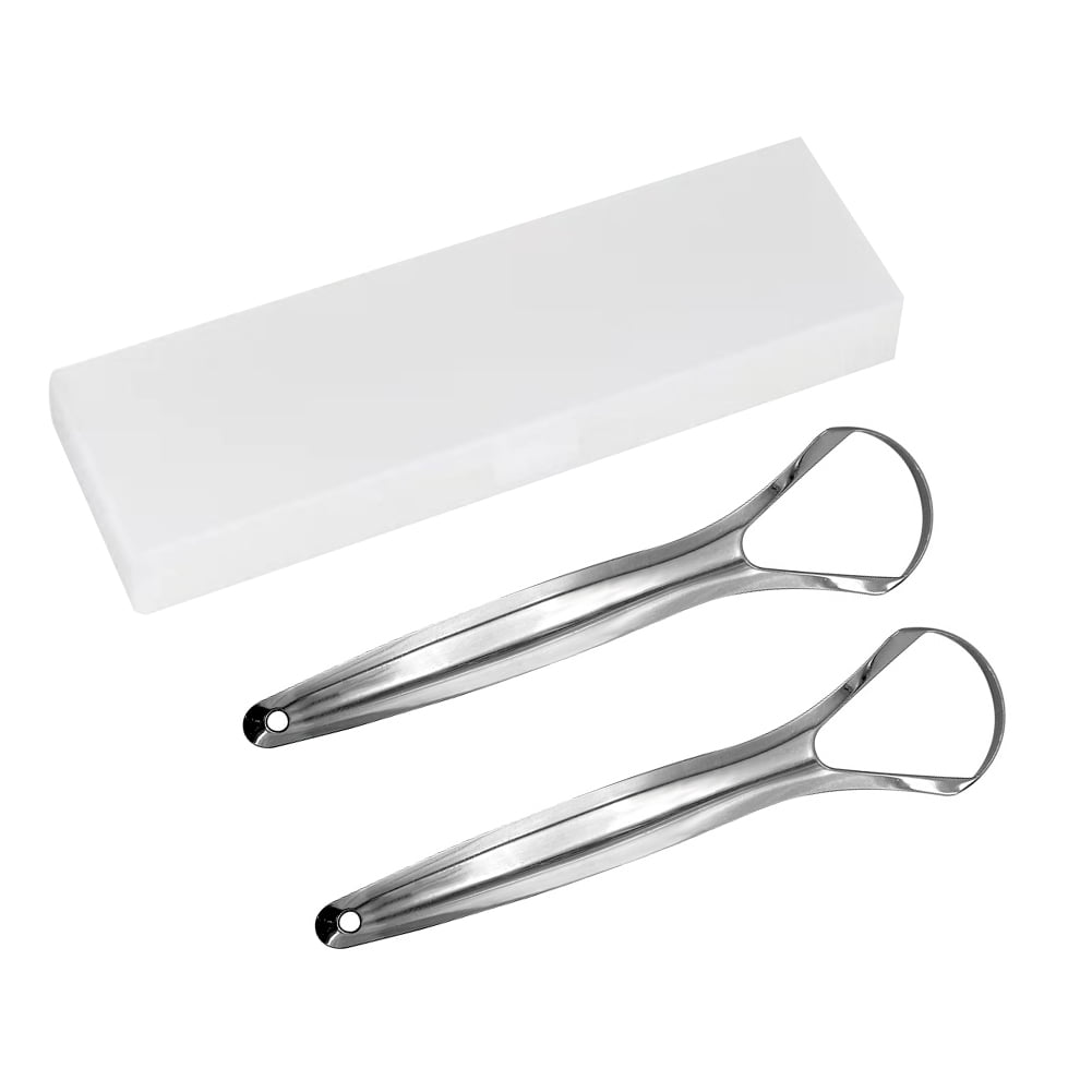RISJM SIX Tongue Scraper with Case,Metal Tongue Scraper,Tongue Scraper ...