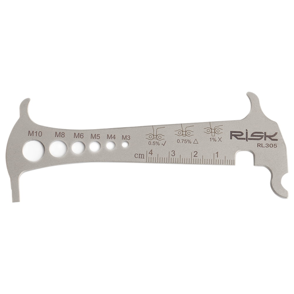 RISK 3 in 1 Chain Checker Bike Chain Wear Indicator Tool Chain Hook ...