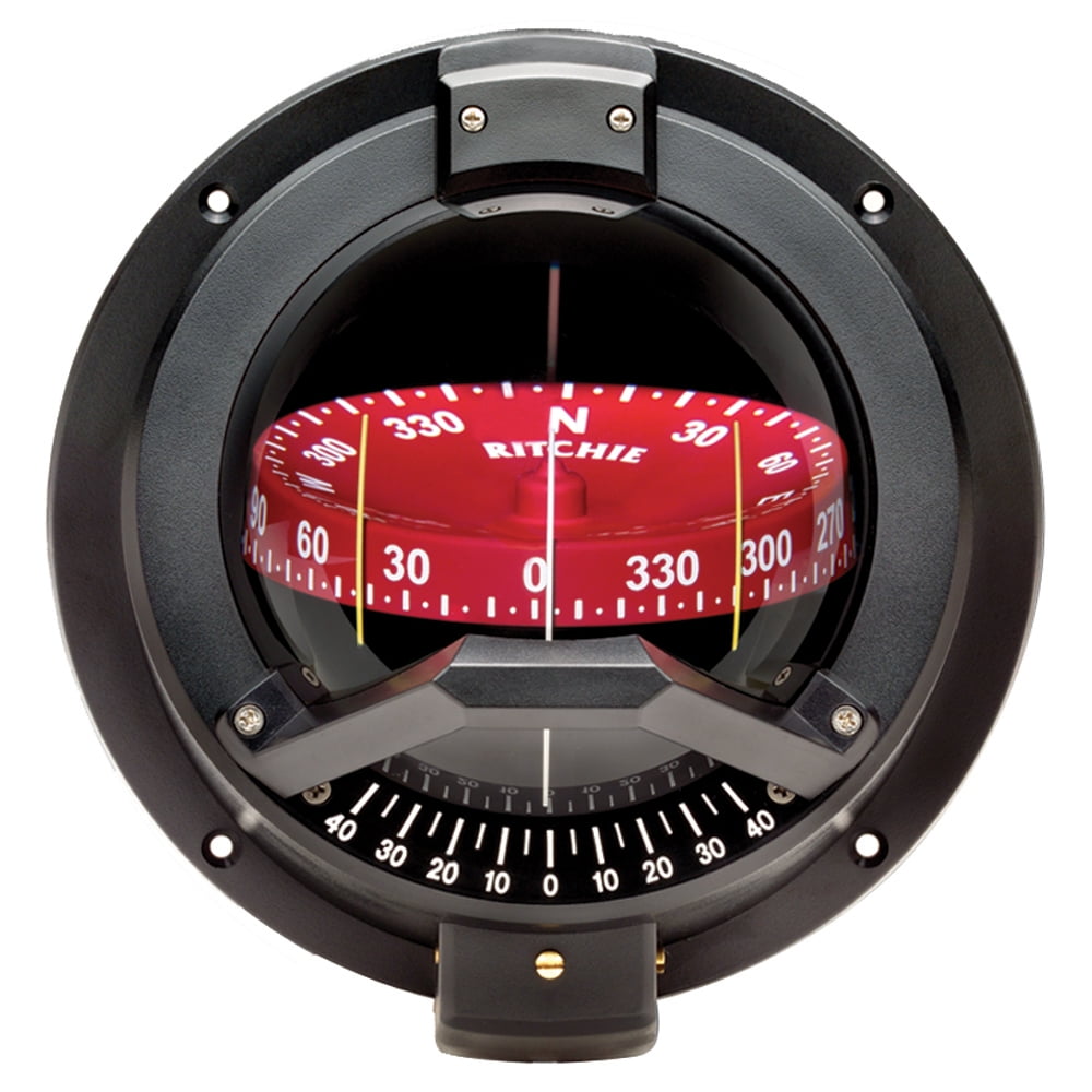 RITCHIE COMPASSES BN-202 Compass, Bulkhead, 4.5" Combi w/ Inclin ...