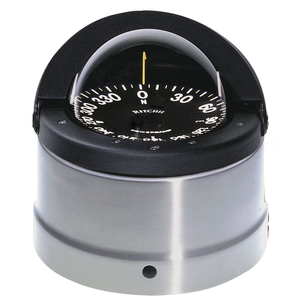 RITCHIE COMPASSES DNP-200 Compass, Binnacle Mount, 4.5" Dial, Silv ...