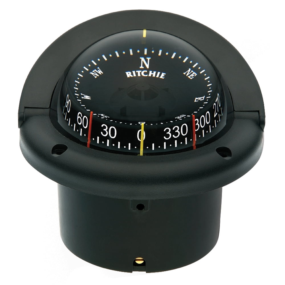 RITCHIE COMPASSES HF-743 Marine Navigation Compass, Flush Mount, 3.75 ...