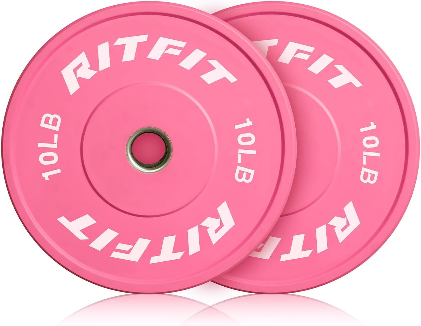 RITFIT Pink Weight Plates, 2 Inch Olympic Barbell Weight Plate, Bumper ...