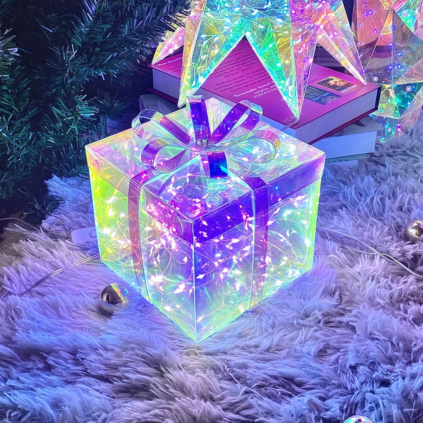RITIER Prismatic Iridescent Christmas Decorations, Prismatic Christmas ...