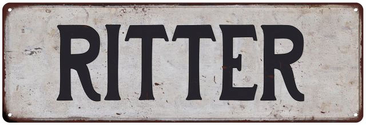 RITTER Vintage Look Rustic Chic Metal Sign 8x24 108240036612 - Walmart.com