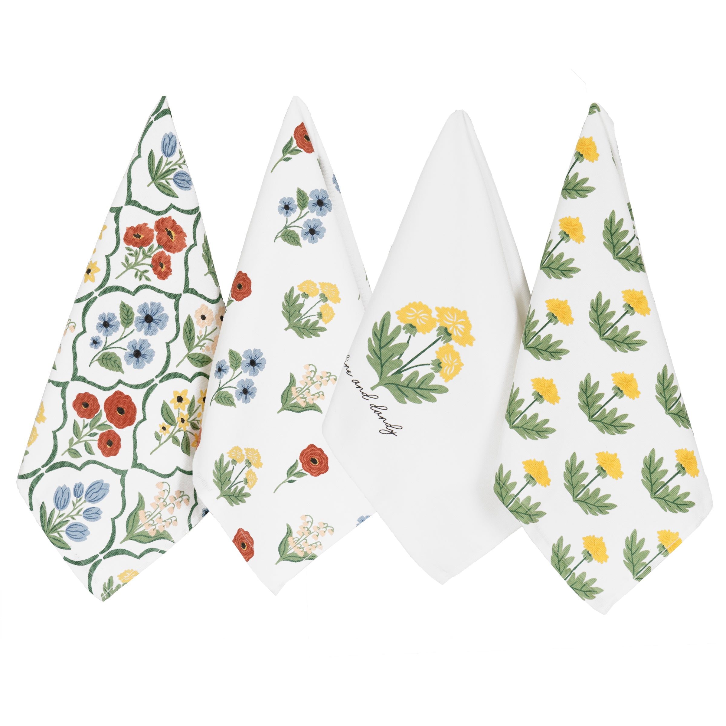 RITZ 100% Cotton Kitchen Towels, Dandy Garden Spring – Absorbent Dish ...