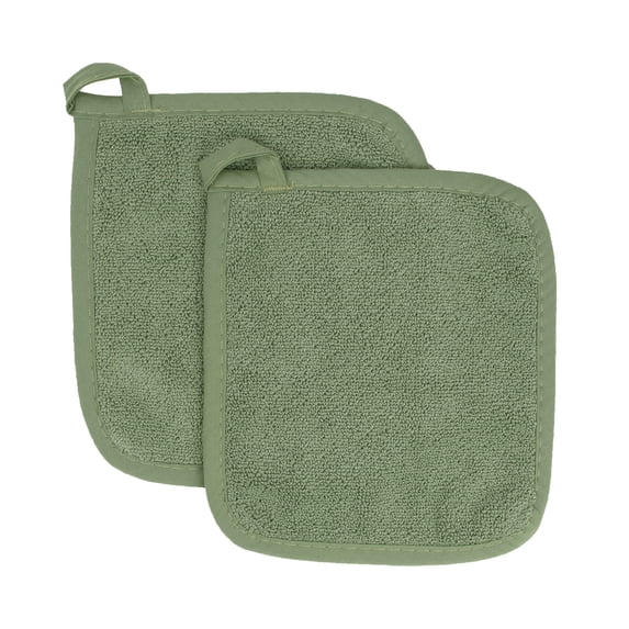 RITZ 2-Pack Terry Potholders & Hot Pads, Juniper – 100% Cotton, Heat ...