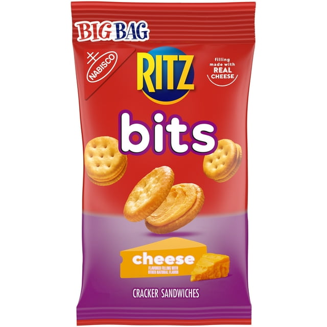 RITZ Bits Mini Snack - Cheesy Cracker Sandwiches, Big Bag, 3 oz ...