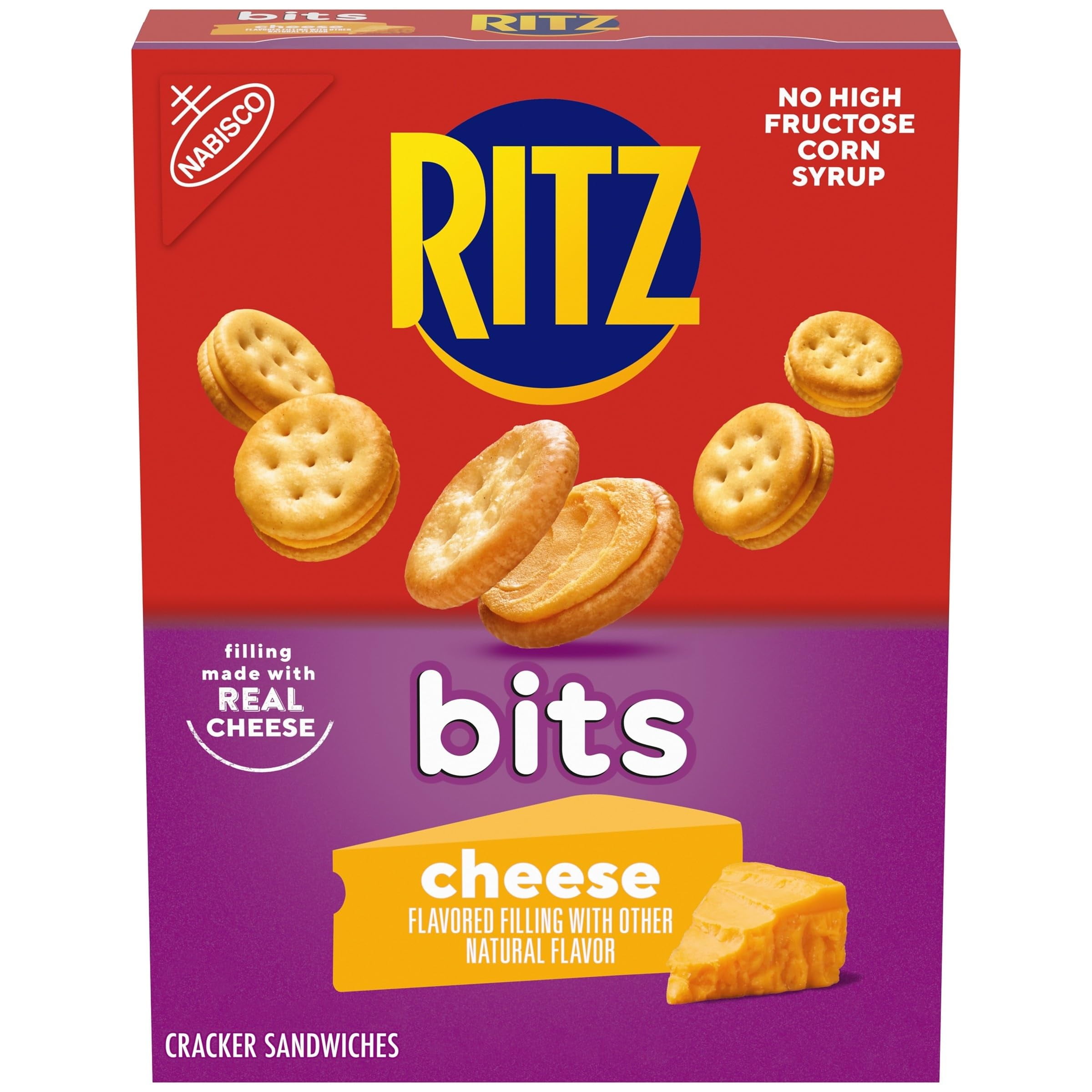 Ritz Bits Cheese Sandwich Crackers, Snacks For Kids And Adults, Lunch ...