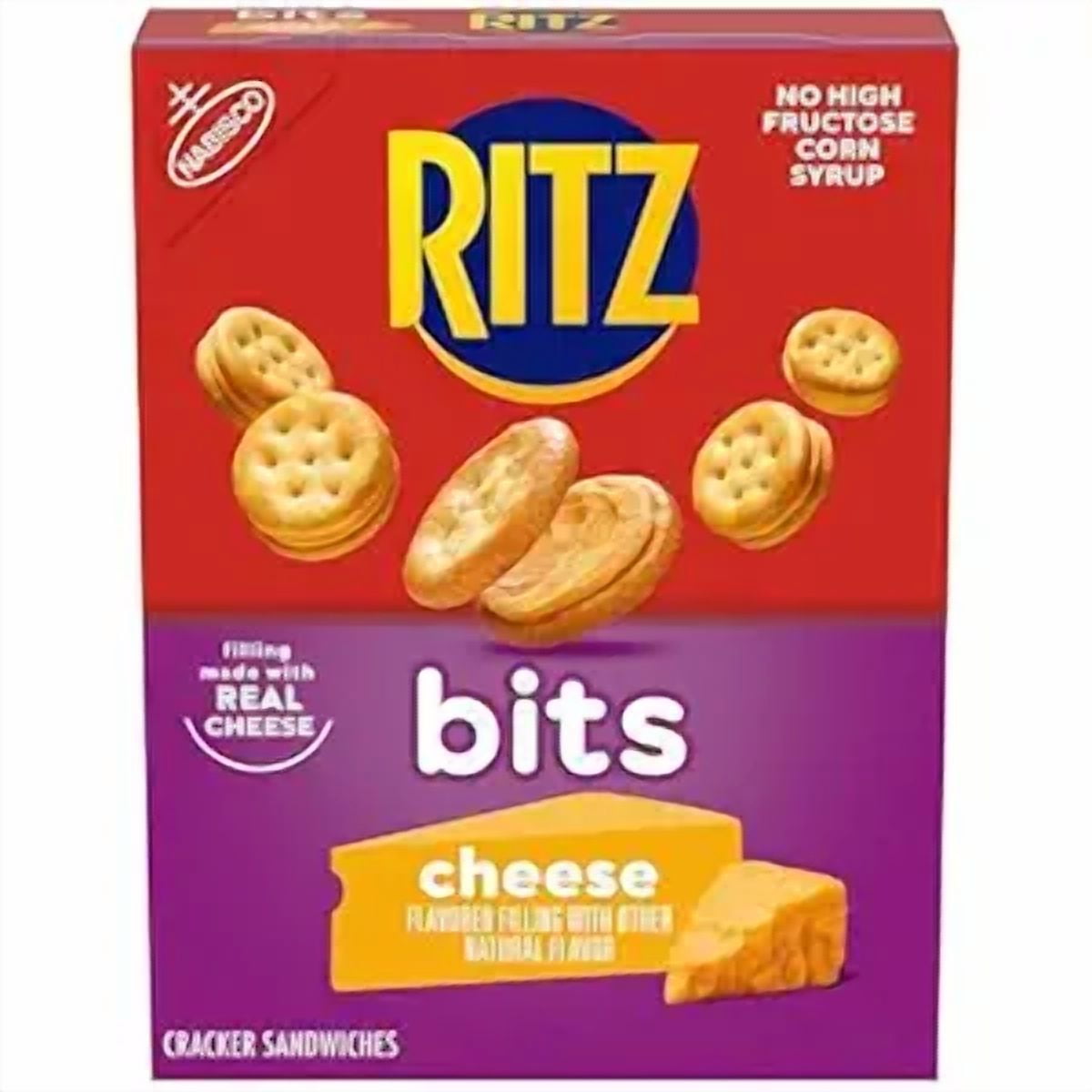 RITZ Bits Cheese Sandwich Crackers, Snacks for Kids and Adults, Lunch ...