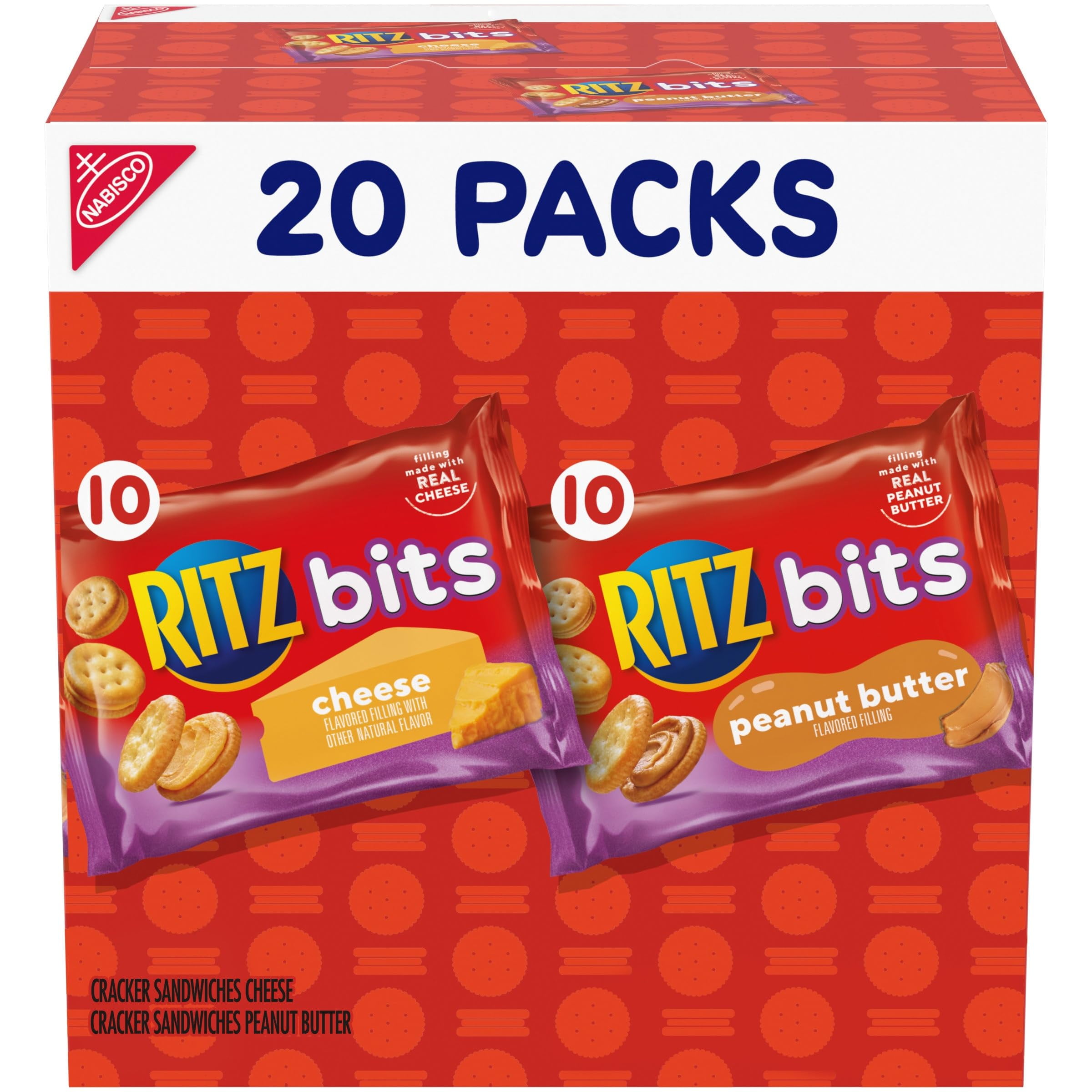 RITZ Bits Cheese and RITZ Bits Peanut MDH1Butter Sandwich Crackers ...