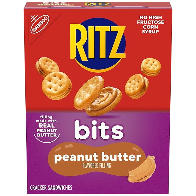 RITZ Bits Peanut Butter Sandwich Crackers, Snacks for Kids and Adults ...