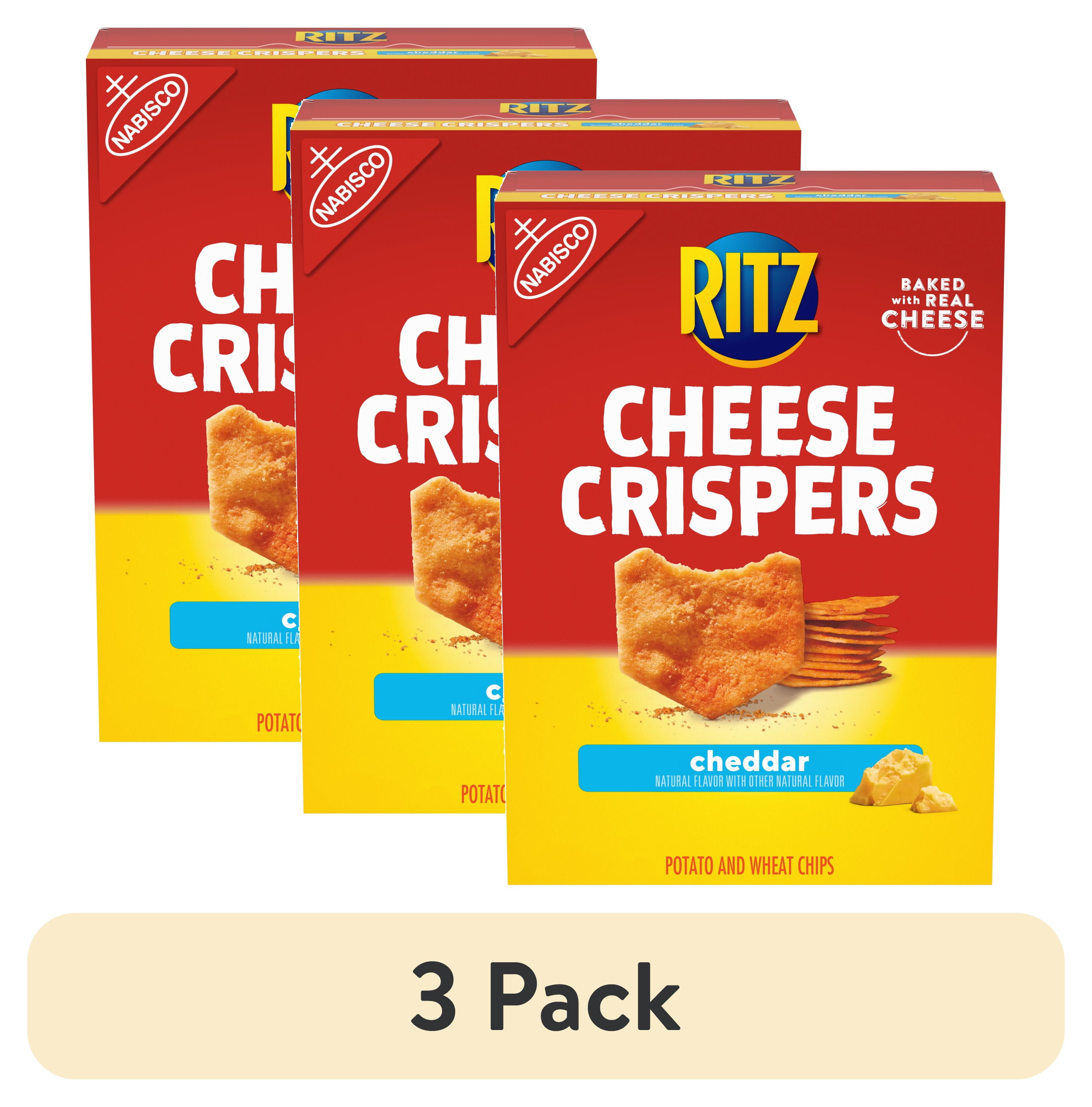 (3 pack) RITZ Cheese Crispers Cheddar Chips, 7oz - Walmart.com