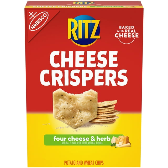 RITZ Cheese Crispers, Four Cheese and Herb, Crispy Cracker Chips Snack ...