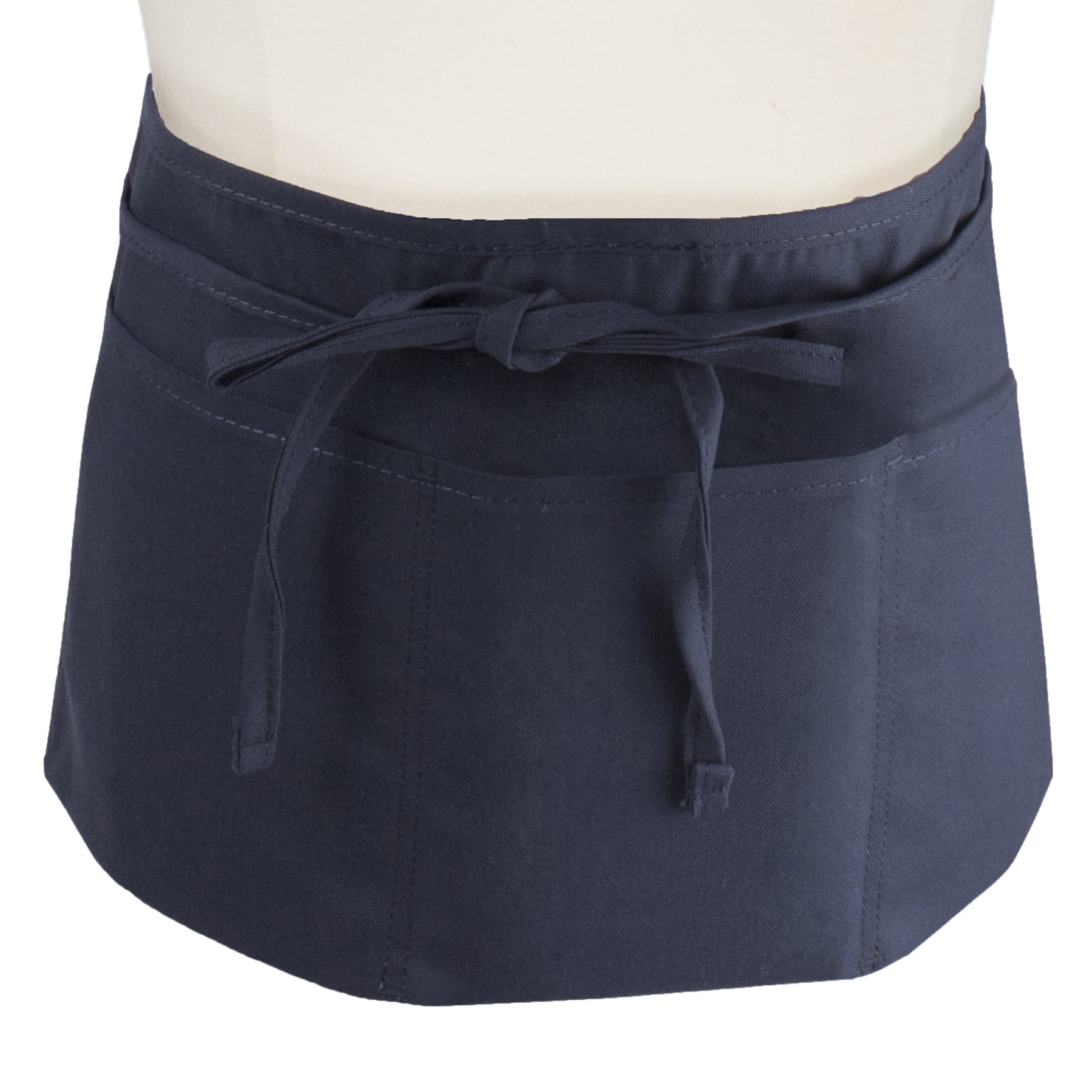 RITZ Chef's Line Waist Apron, Navy Blue 3 pockets + pen pocket Apron ...