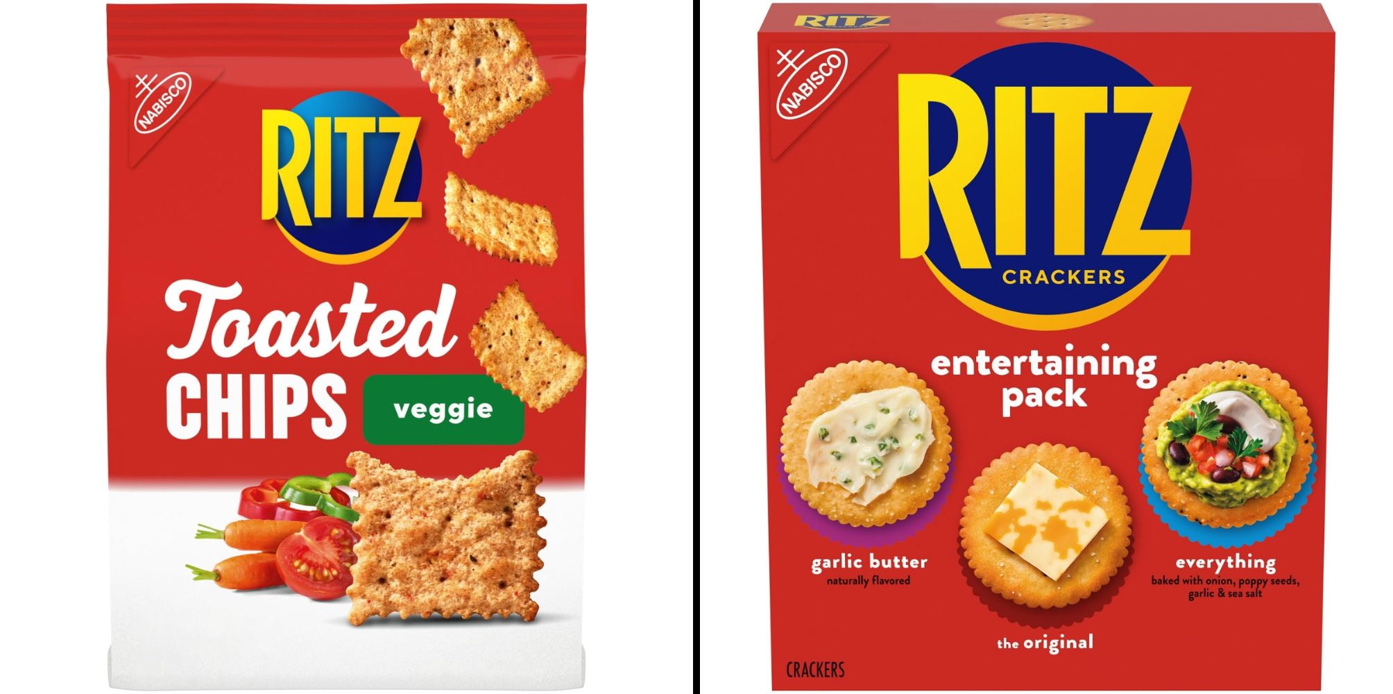 RITZ Crackers Entertaining Variety Pack 10.3 oz & RITZ Toasted Chips ...