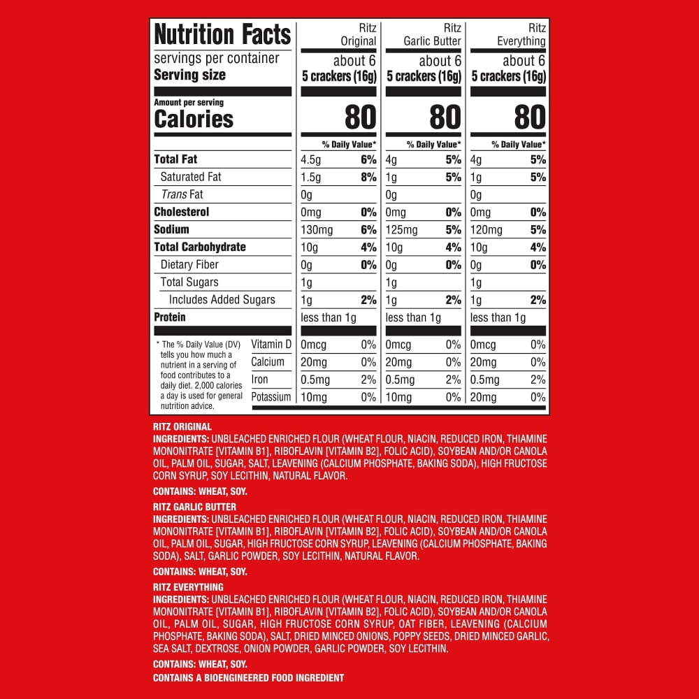 RITZ Crackers Entertaining Variety Pack with Original Everything and ...