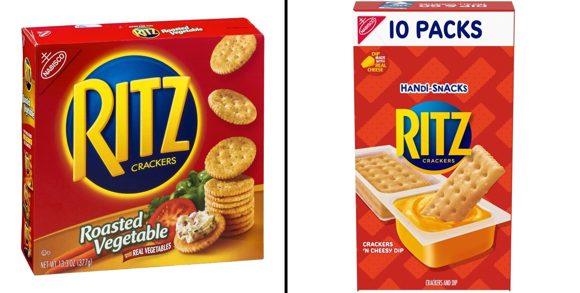 RITZ Crackers 'N Cheesy Dip Snack 10 Snack Packs & Nabisco Ritz ...