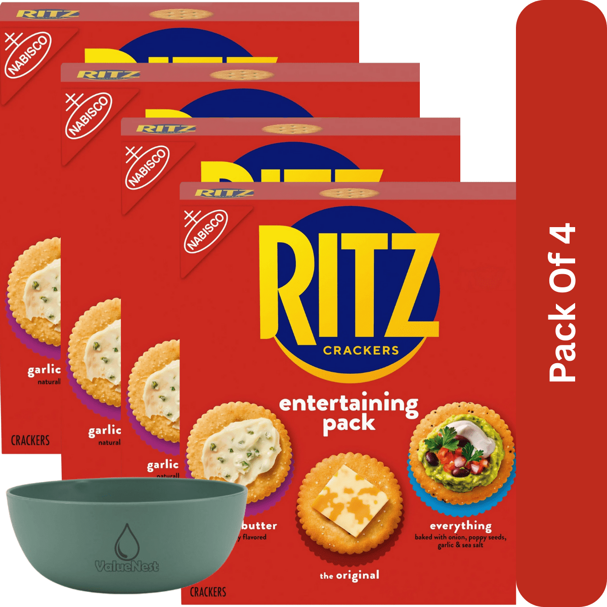 RITZ Crackers Variety Pack with Original, Everything,10.3 oz Garlic ...