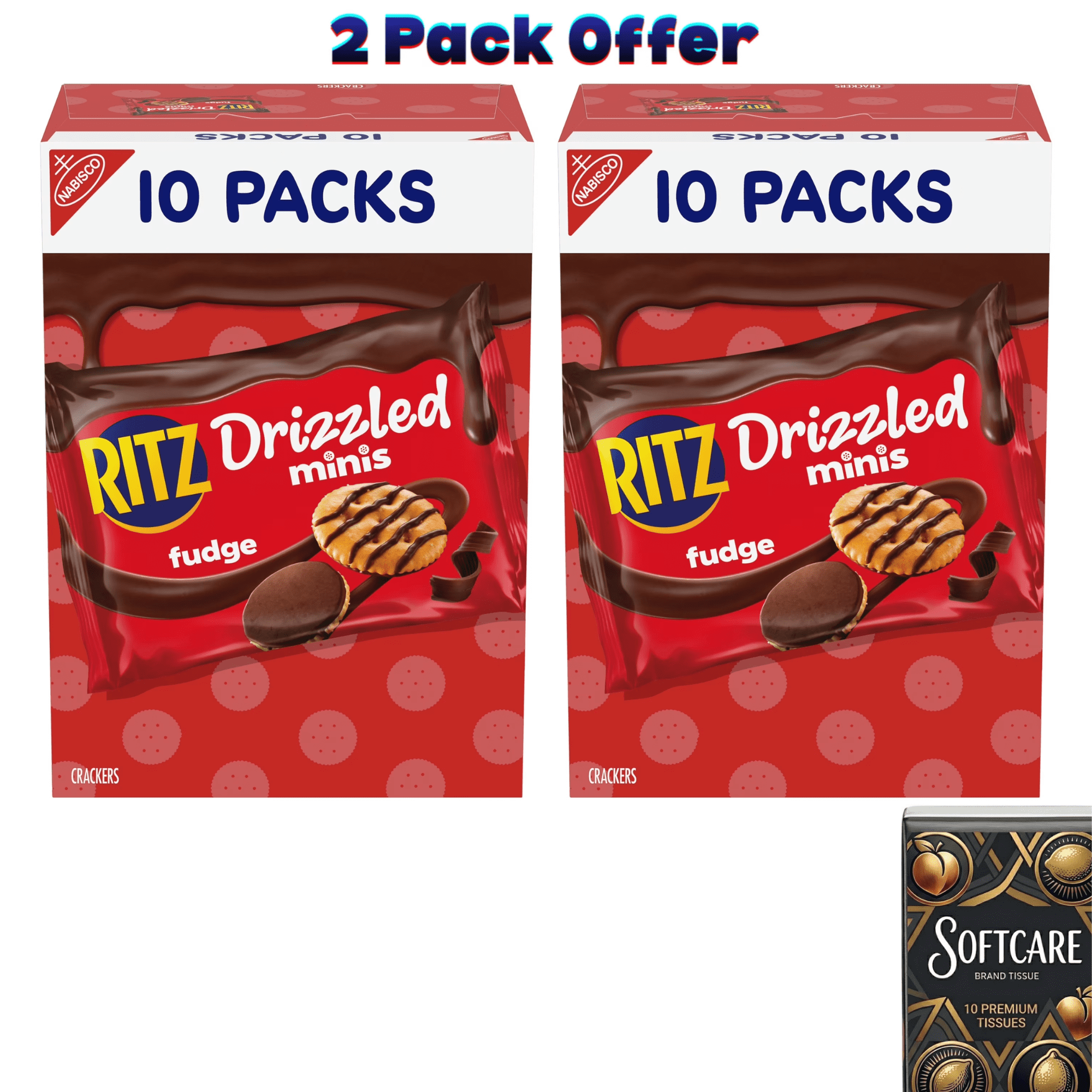 RITZ Drizzled Minis Fudge Crackers, Bulk Lunch Snacks for Kids and ...