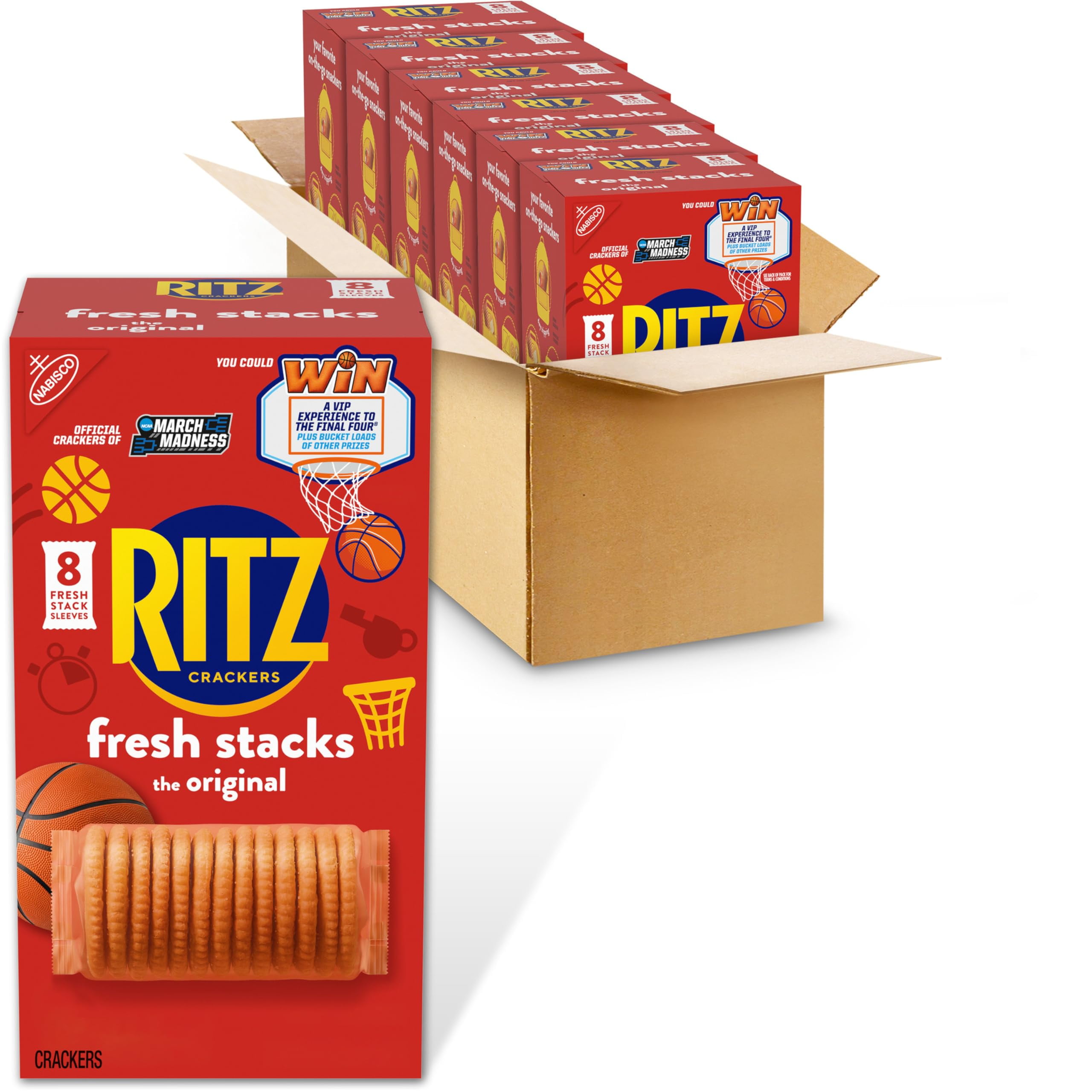 RITZ Fresh Stacks Original Crackers, HYZ01 Bulk Travel Snacks, 6 Boxes ...