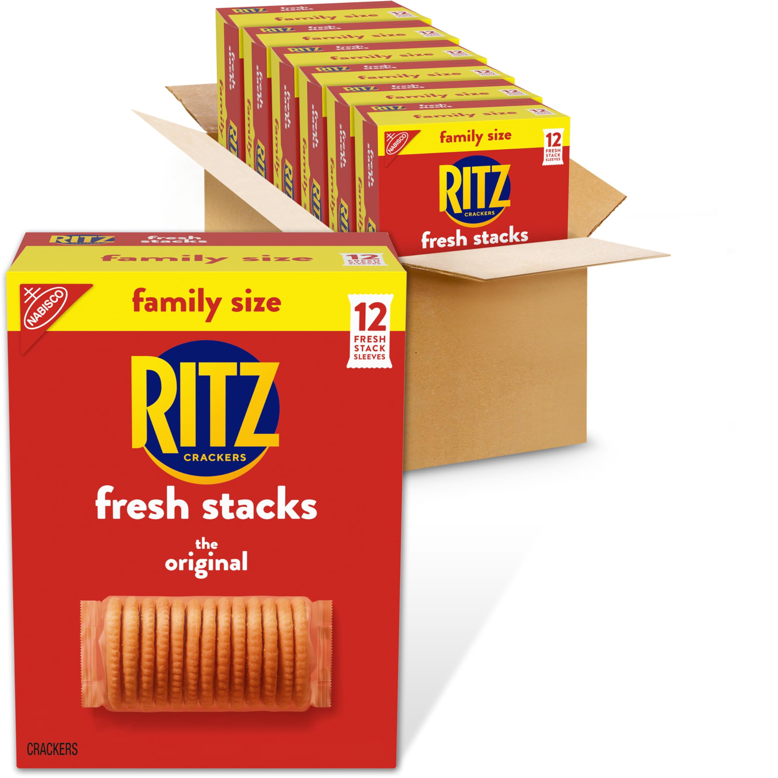 RITZ Fresh Stacks Original MFF30 Crackers, Bulk Travel Snacks, Family ...