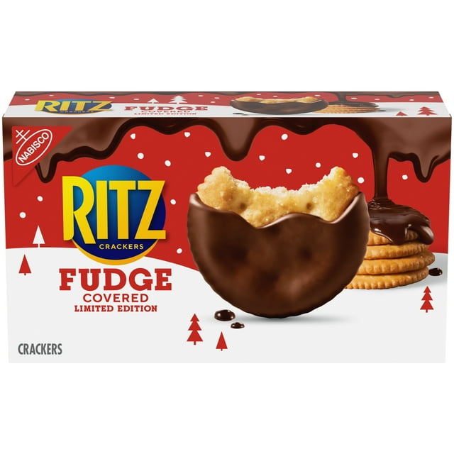 RITZ Christmas Food Snacks - Fudge Covered Holiday Crackers, Limited ...
