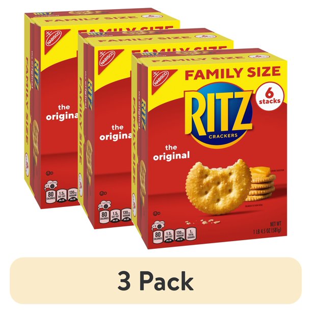 (3 pack) RITZ Original Crackers, Family Size, 20.5 oz - Walmart ...