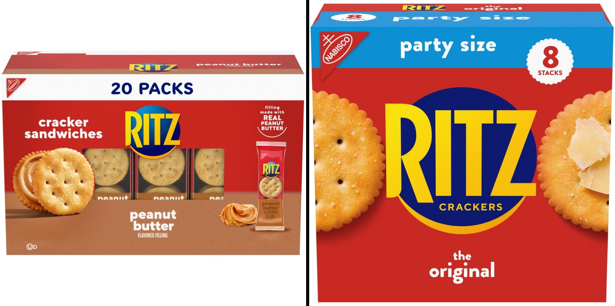 RITZ Original Crackers 27.4 oz & RITZ Peanut Butter Sandwich Crackers ...