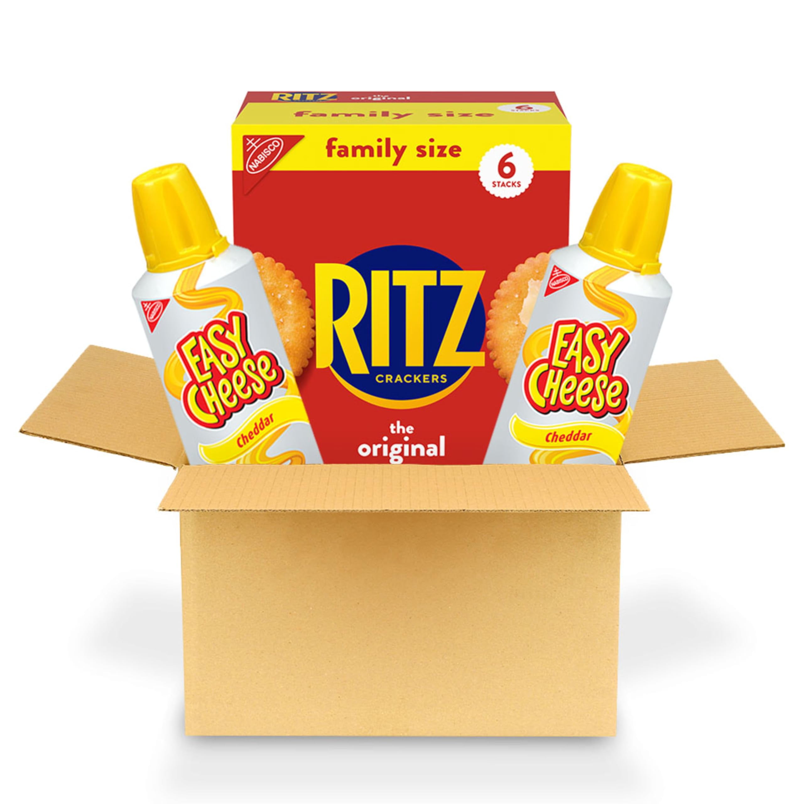 RITZ Original Crackers AJH3 and Easy Cheese Cheddar Snack Variety Pack ...