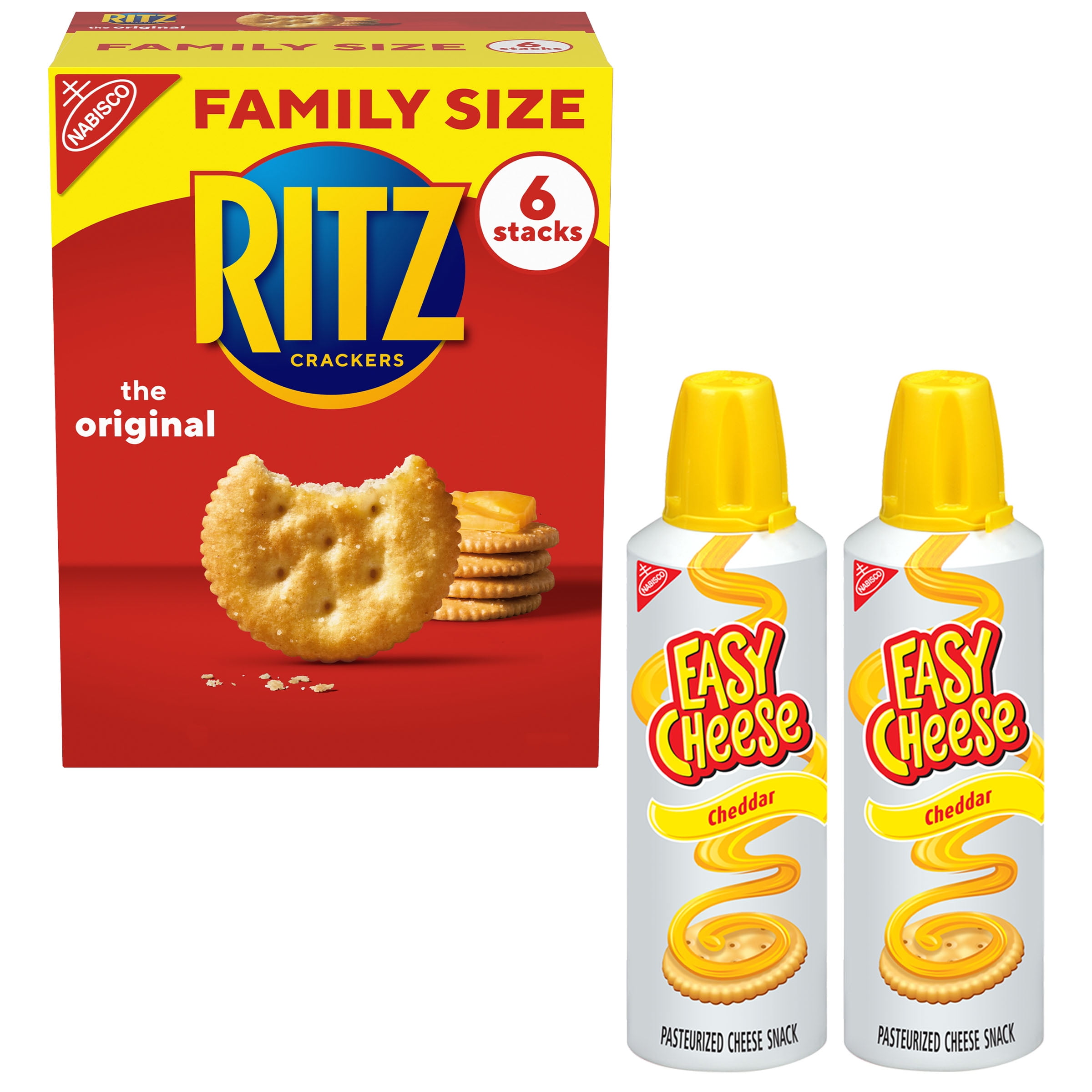 RITZ Original Crackers and Easy Cheese Cheddar Snack Variety Pack, 1 ...