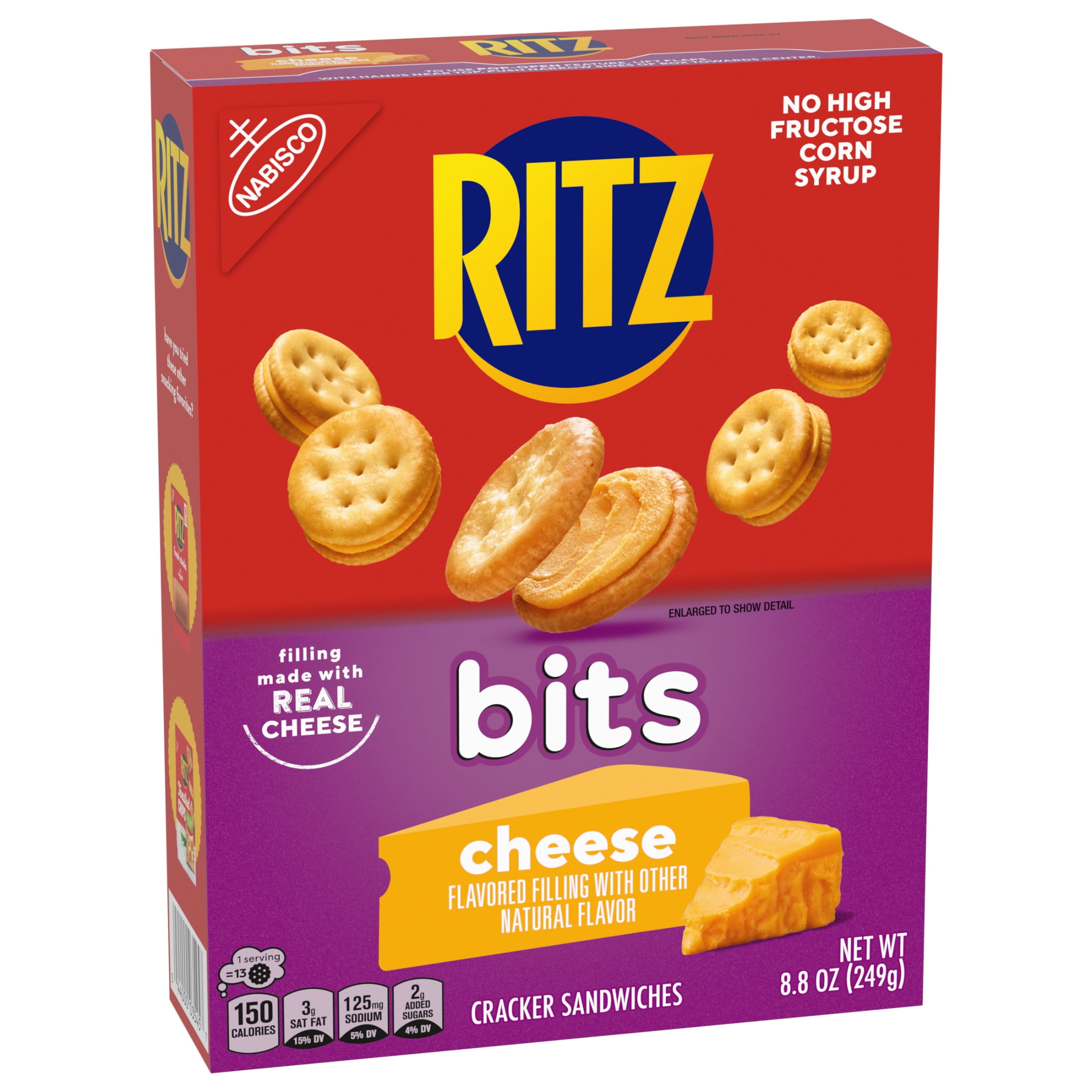 RITZ Pack Of 1 Bits Cheese Sandwich Crackers. - Walmart.com