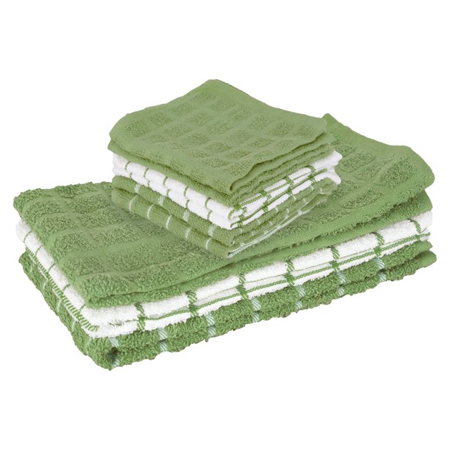 RITZ Ritz 3-Pack Terry Check Kitchen Towel Set and 6-Pack Terry Check ...